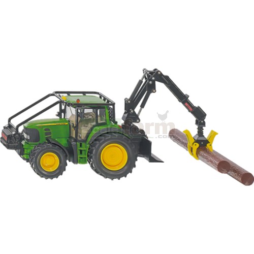 SIKU 4063 - John Deere 7530 Forestry Tractor with 4 Tree Trunks