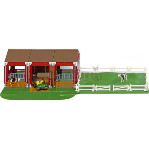 SIKU 5603 - Siku World Stable Set with Vehicle, Cows and Accessories