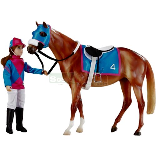 Breyer 1727 - Let's Go Racing Horse and Jockey Set