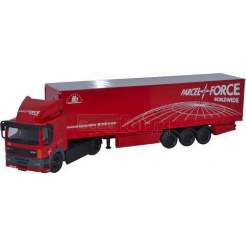Oxford 76DAF002 - DAF 85 2-Axle 40 Ft Box Trailer - Parcelforce
