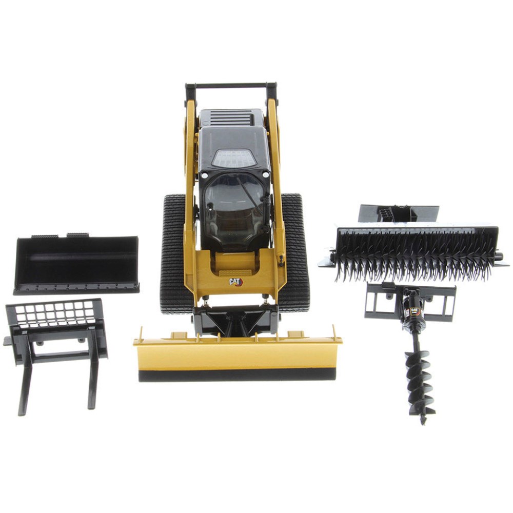 CAT 297D2 Multi Terrain Loader Snow Blade - Yellow Diecast Masters 85628