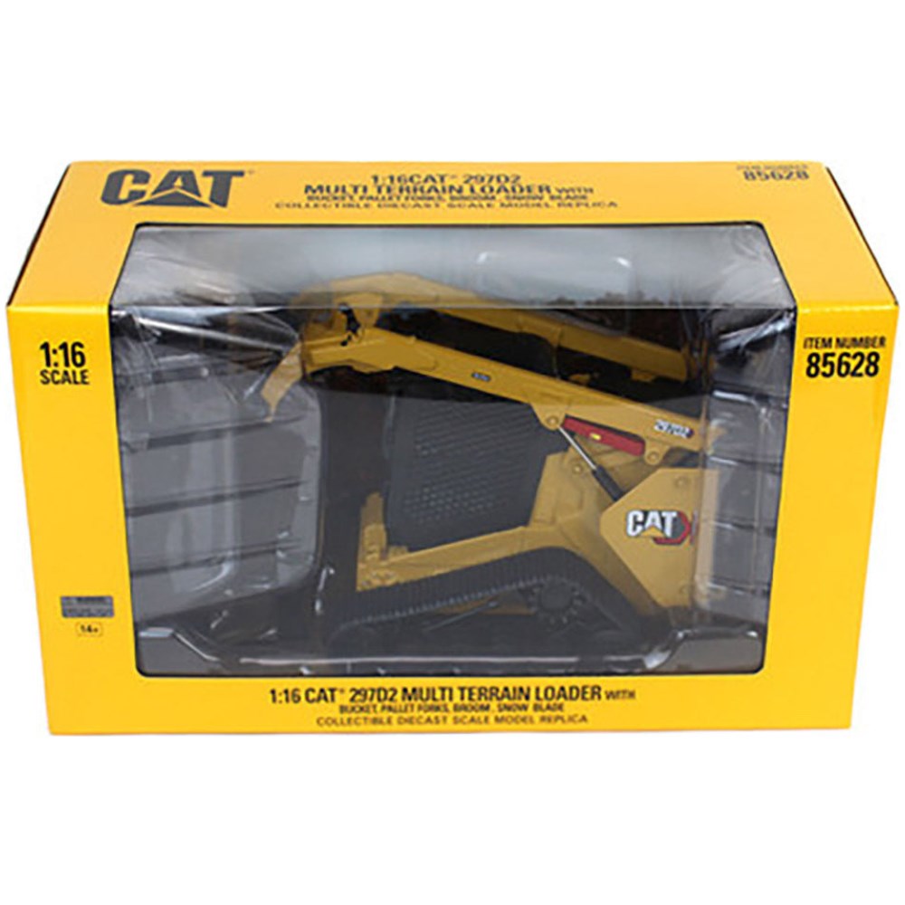 CAT 297D2 Multi Terrain Loader Snow Blade - Yellow Diecast Masters 85628